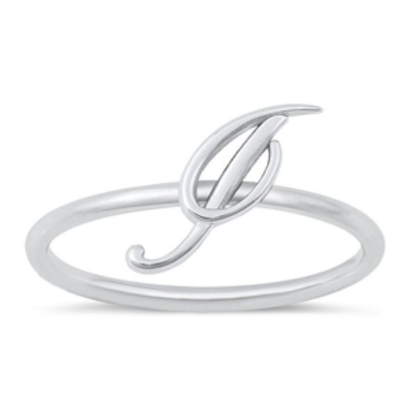 Ring | Jewelry | Script Letter Ring Letter J Ring Available Sz 5 ...